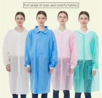 China Customised Logo Disposable Medical Lab Coat for Doctor Nurse Disposable Material for sale