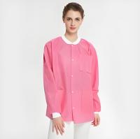 China Customised Logo Disposable Medical Lab Coat for Doctor Nurse Disposable Material for sale