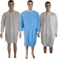 China Customised Logo Disposable Medical Lab Coat for Doctor Nurse Disposable Material for sale