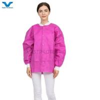 China Wrist Cuffs Elastic Cuffs Professional for S-2XL Waterproof Unisex Disposable Lab Coat for sale