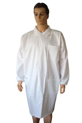 China Disposable V601 Lab Coat for Scientist Doctors from OEM/ODM in White Micro-Porous for sale