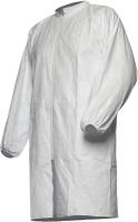 China Unisex Tyvek Micro-Porous Non Woven Work-Wear Disposable Visitor Lab Coat for Workers for sale
