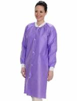 China Dust-Proof Adult Disposable Lab Coats with Knit Cuffs and Pockets ISO9001 Certified for sale