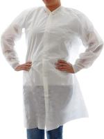 China Collar Single Collar or Double Collar Disposable Lab Coat White No Pockets for sale
