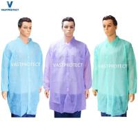 China Polypropylene Nonwoven PP SMS Lab Coat Disposable for Medical Dental Visitor by Doctor Nurse for sale