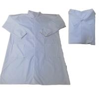 China Open Fronted Adult Disposable Lab Coats with Elastic Cuffs 60 GSM Polypropylene Painting for sale