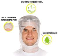 China Non-Woven Disposable PP Ninja Space Astronaut Balaclava Hood Head Cover for 40*38 Cm for sale