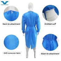 China Three AAMI Level1/2/3 Disposable Isolation Gown Breathable Non-Sterile Surgical Gown for sale