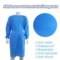 China Three AAMI Level1/2/3 Disposable Isolation Gown Breathable Non-Sterile Surgical Gown for sale
