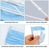 China Customised Logo Medical Grade 3 Ply Ear-Loop Disposable Face Mask for Food Industry for sale