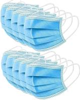China Blue 3 Ply Earloop Disposable Medical Face Mask for Adult Nose Clip Elastic Lab Tested for sale