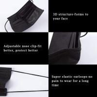China Protective Surgical Medical Disposable Face Mask with Black 3 Ply Filter Protection for sale