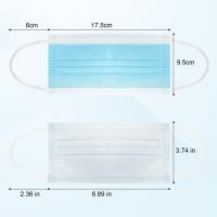 China Adult Breathable Soft Comfortable 3 Ply Disposable Face Mask With Earloop 14.5*9.5 Cm for sale