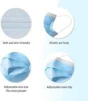 China Adult Breathable Soft Comfortable 3 Ply Disposable Face Mask With Earloop 14.5*9.5 Cm for sale