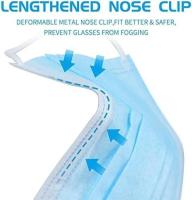 China Elastic Nose Clip 3 Ply Ear-Loop Disposable Blue Face Mask for Soft Skin and Comfort for sale