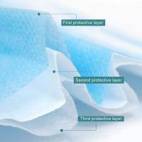 China Non-Woven Fabric Flat 3-Ply Layers Breathable Disposable Face Mask Other Color White for sale