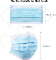 China Flat High Filter Disposable 3 Ply Face Mask Anti Bacteria Virus Blue Other Color Blue for sale