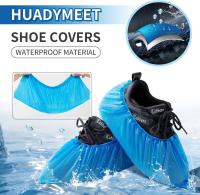China Waterproof Slip Resistant Durable CPE Plastic Disposable Shoe Boot Cover for Hospital for sale
