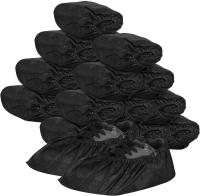 China Black Non-Woven Fabric Breathable PE Cloth Slip Resistant Disposable Boot Shoes Cover for sale