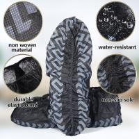 China Black Non-Woven Fabric Breathable PE Cloth Slip Resistant Disposable Boot Shoes Cover for sale