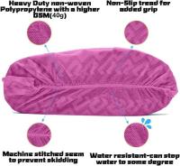 China Printing Logo Pink Non-Slip Disposable Shoe Cover for Dental Protection and Comfort for sale