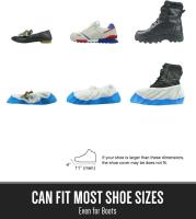 China Cleaning Blue and White V206 Heavy Duty PP CPE Waterproof Disposable Foot Shoe Cover for sale