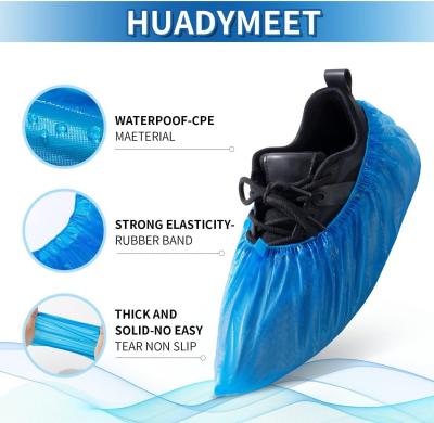 China Waterproof Non-Slip CPE Disposable Boot Shoe Cover for Cleanroom Protection in Clinic for sale