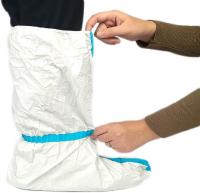 China 18*41cm Printing Logo Anti-Slip Waterproof Disposable Boot Cover for Medical Hospital for sale