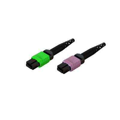 China MPO Optical Fiber Connector Ends For Jumper  With Variety Colors In Boot for sale