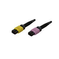 China Low Insertion Loss MPO Fiber Optic Connector 3.0 60mm 12/16/24 Cores Male Female for sale