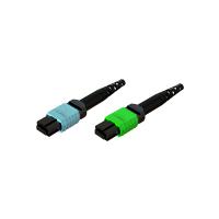 China MPO Optical Fiber Connector Ends For Jumper  With Variety Colors In Boot for sale