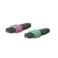 China FTTH Mini Housing MPO Connector 5.0mm round boot 12 24 core OM3 connector fibre for sale
