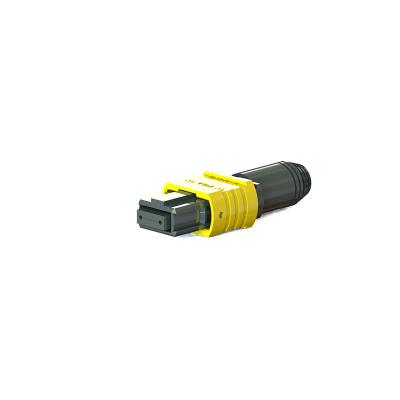China Mini Housing MPO Connector 3.8mm round boot Fiber Optic metal insert spring push for sale