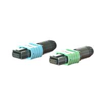 China Mini Housing MPO Connector 3.8mm round boot Fiber Optic metal insert spring push for sale
