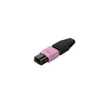 China MPO MTP Connector With Jacked Ribbon Boot 3.0mm 12 core connector OM4 meganta for sale