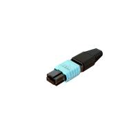 China Female Male MPO Fiber Optic Connector 4 - 24 Cores Optical Fiber Communication for sale