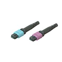 China Telecommunication MPO Connector 3.5 60mm 16 Cores Male Female Bais Key long boot for sale
