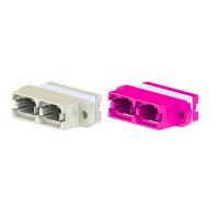 China Duplex Adapter MPO With Flange Fiber Optic Adapters Key Up And Key Up Version for sale