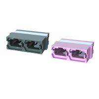 China MPO Fiber Optic Adapter Duplex 8 Ports With Flangeless And Dust Cap for sale