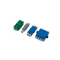 China Color Coded Female To Female LC To LC Fiber Adapter Plastic With Flange And Flangeless for sale