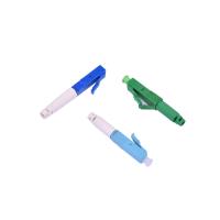 China Agua Blue Boot Color LC APC Fiber Optic Quick Connector in 0.9mm and 2.0mm for High Durability for sale