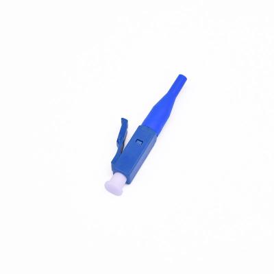 China Agua Blue Boot Color LC APC Fiber Optic Quick Connector in 0.9mm and 2.0mm for High Durability for sale