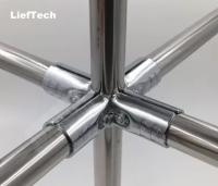 China simple structure Chrome Plated Pipe Connectors Steel Tubing Fittings for 28mm pipe for sale