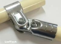 China Metal Joints Chrome Plated Pipe Connectors Adjustable 40~60 Degree for sale