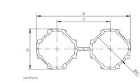 China 6063-T5 Alloy Aluminum Lean Pipe Double Connection Easy assembly for sale