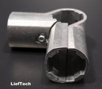 China 4 Way Aluminium Pipe Connectors standard size 90 Degree Right Angle Joints for sale