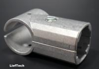 China Aluminum alloy Lean Pipe Joint Connector T shaped  Karakuri accessory for sale
