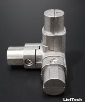 China Three Dimensional 90 Degree Pipe Joint Anodized Aluminum Connector for sale