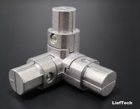 China Three Dimensional 90 Degree Pipe Joint Anodized Aluminum Connector for sale