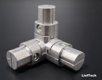 China Three Dimensional 90 Degree Pipe Joint Anodized Aluminum Connector for sale